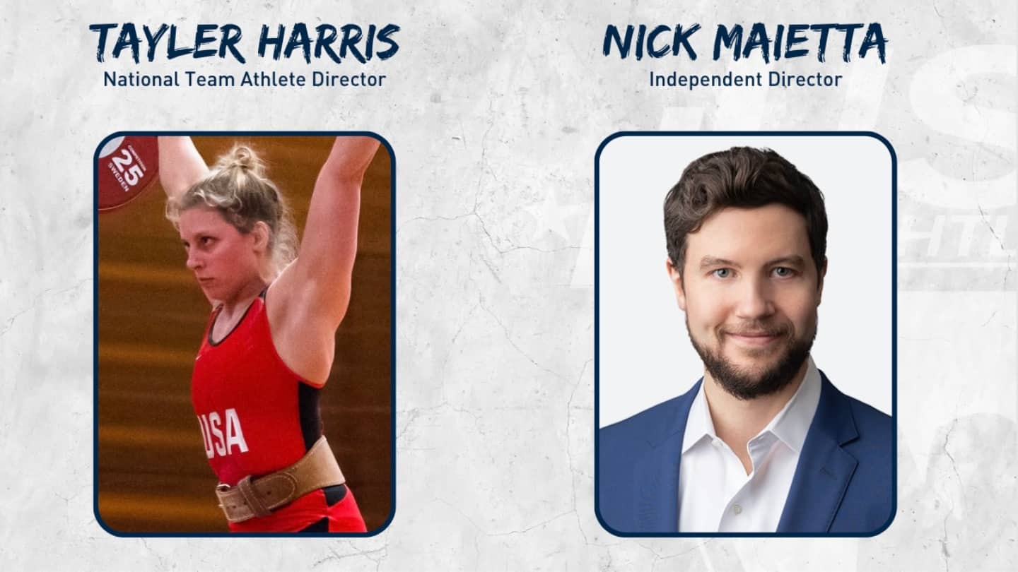 USA Weightlifting | Tayler Harris, Nick Maietta Complete USA Weightlifting Board Of Directors